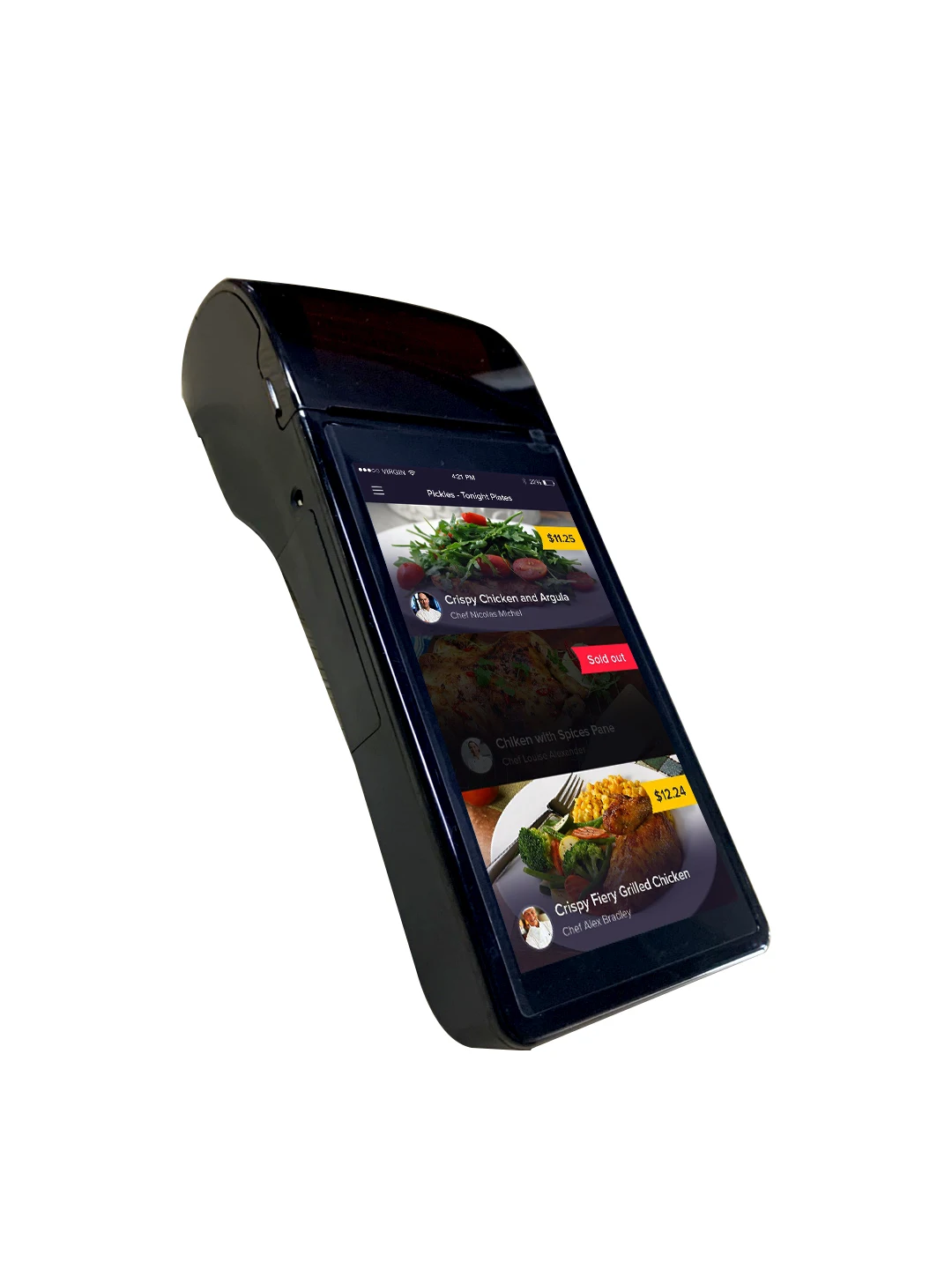 Handheld Pos Android Pos Terminal 3g Wifi 58mm Thermal Printer Mobile ...