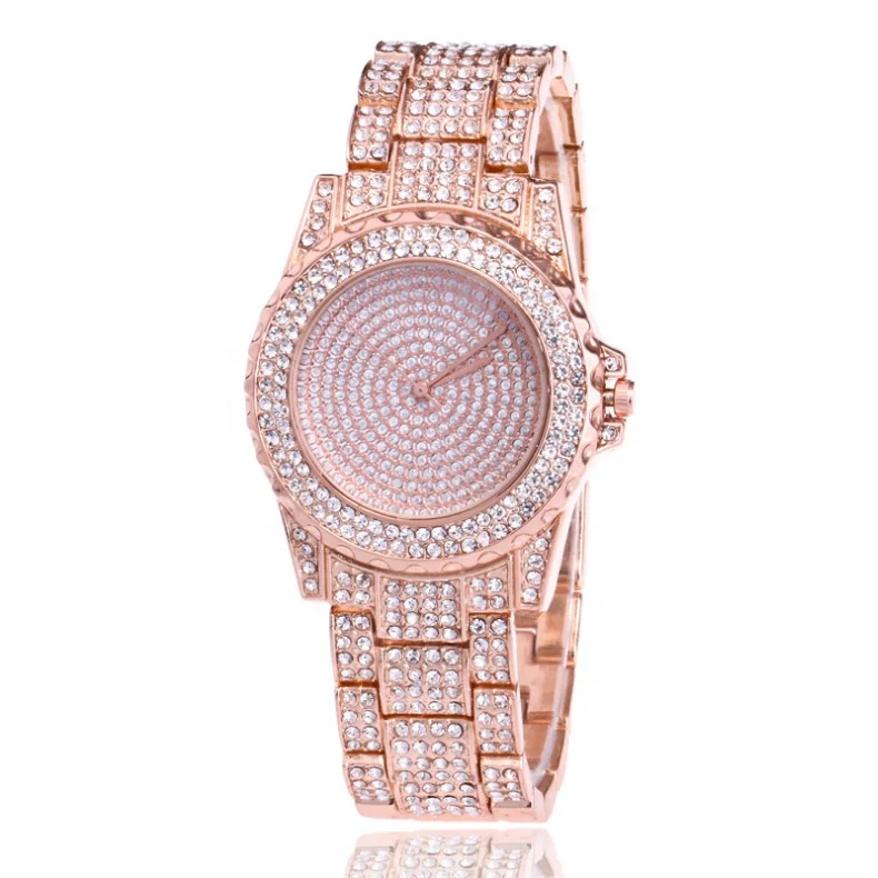 Luxury Bling Bling Crystal Ladies Rhinestones Watches