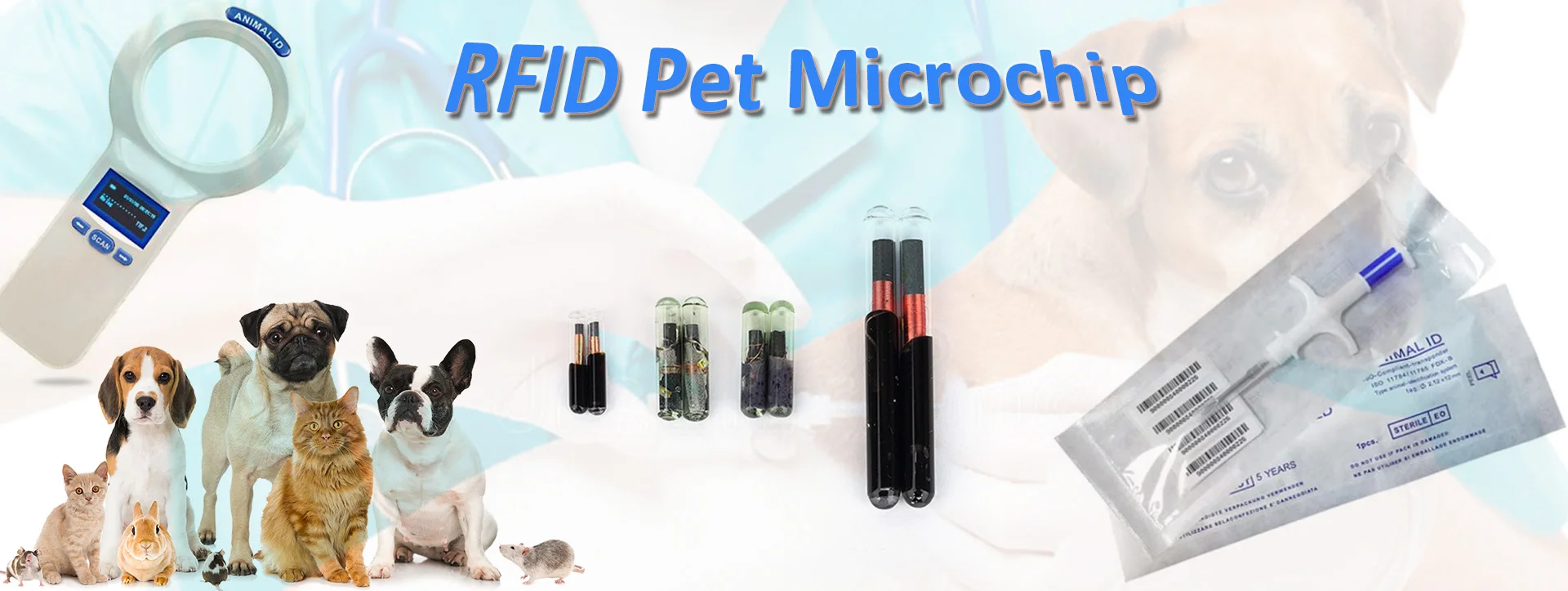 Cattle RFID Animal Microchip Transponder / Pet Tracking Microchip 134 ...