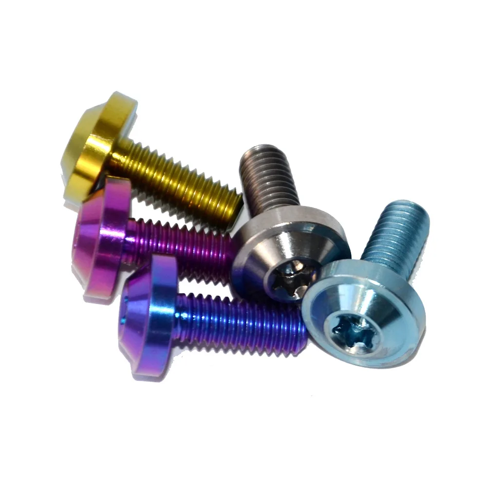 M6 * 20mm Metric High Strength GR5 Anodized Titanium Alloy Fine Thread ...