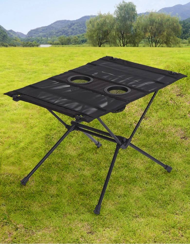 Outdoor Folding Mesh Picnic Table Aluminum Alloy Bracket Folding ...
