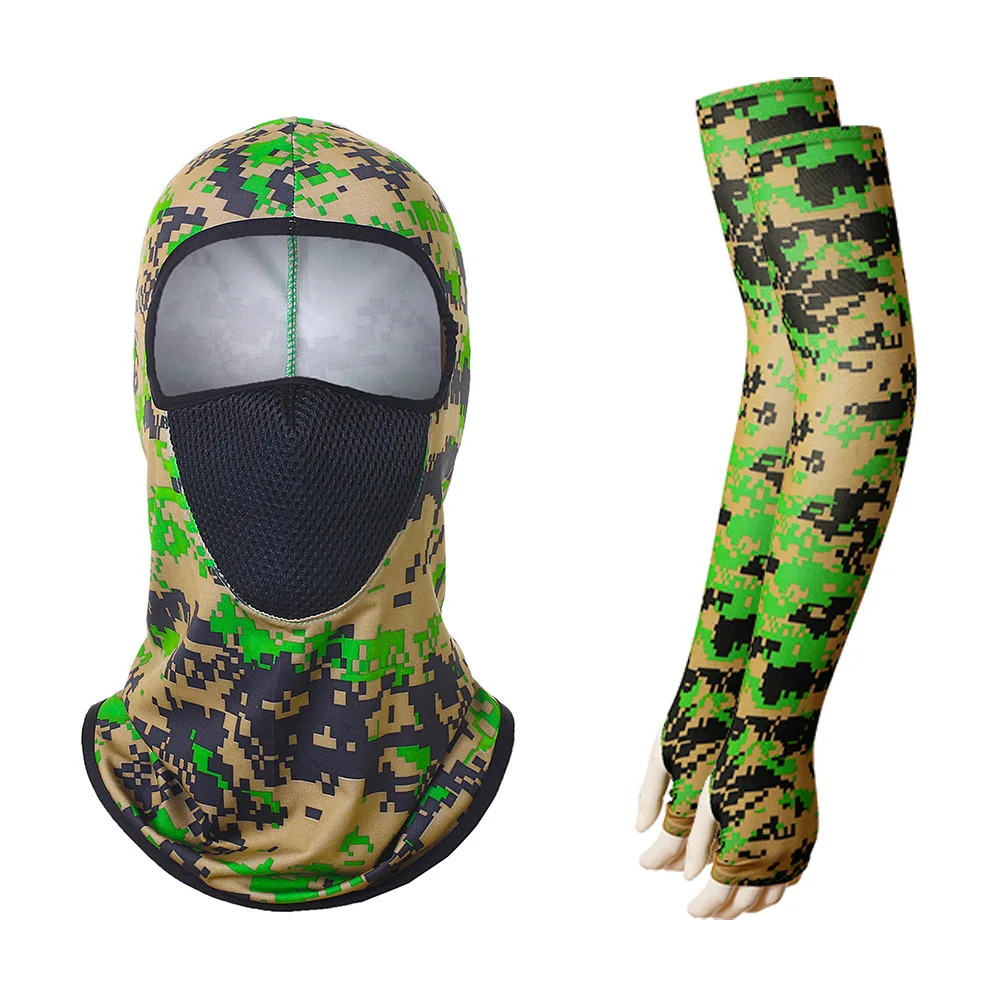 Camouflage Full Face Masks Wind Sun Protect Ice Silk Fullface Mask ...