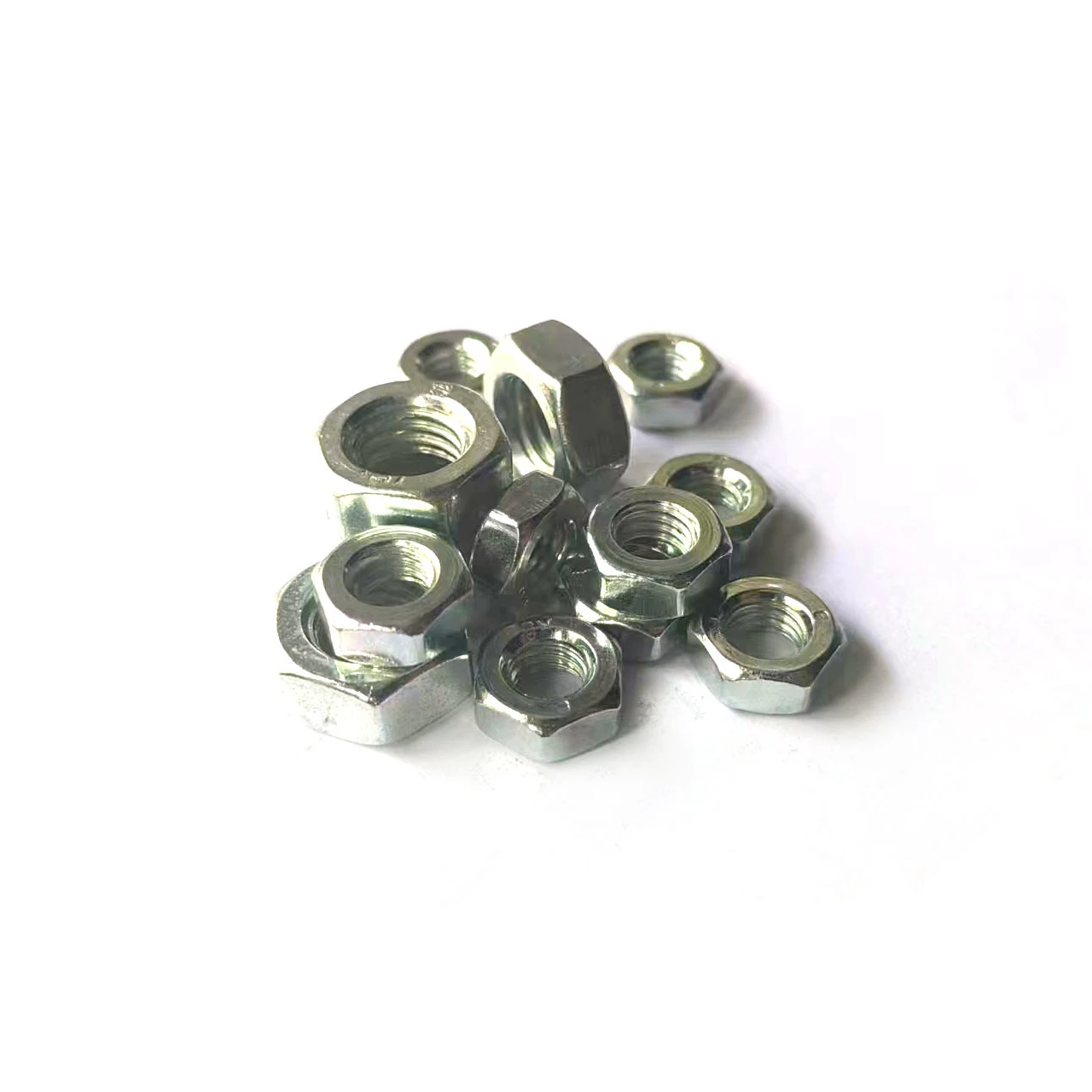 Grade 4 Galvanized Hexagon Nuts Plain Nuts White Zinc Nuts - Buy Zinc ...