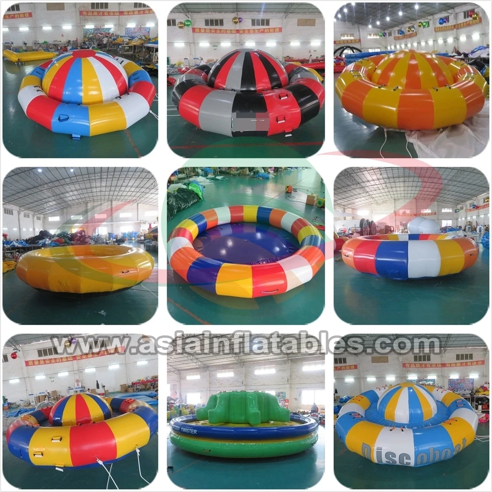 5-10 Person Inflatable PVC Water Disco Boat 3m Commercial Outdoor Water ...