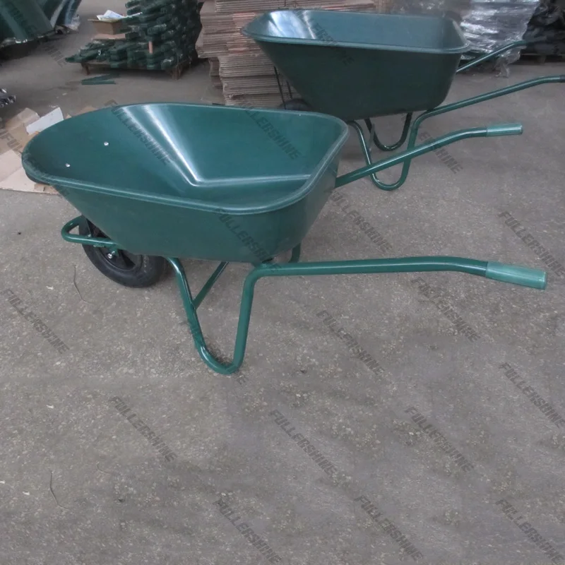 Garden Wheelbarrow - Durable Plastic Tray & Pneumatic Wheels