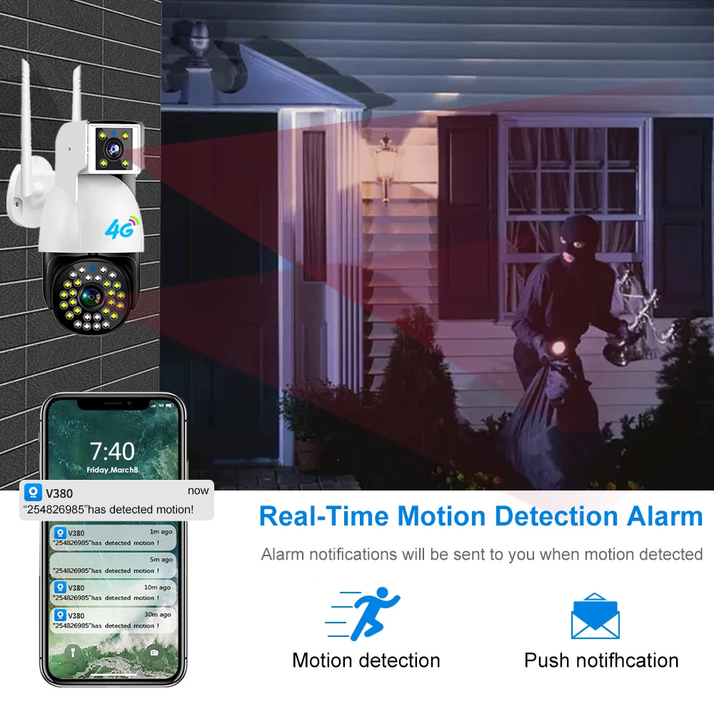 V380 New Bullet And Ptz Camera Sc01-g 4mp Outdoor Security Cctv ...