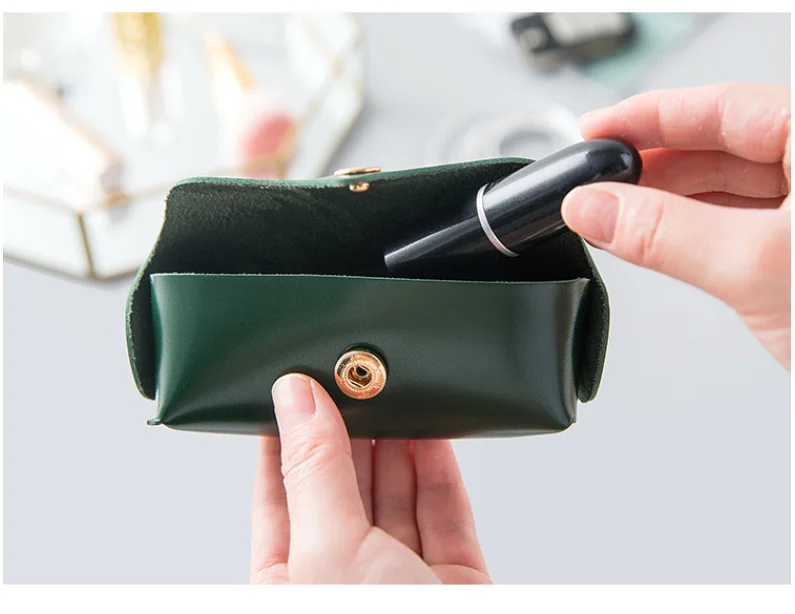 Pu Leather Lipstick Cosmetic Bag Travel Pouch Portable Beauty Case ...