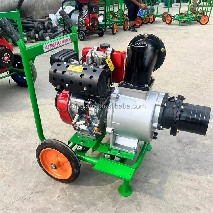 Hand Push 4-inch Diesel Engine Water Pump Electronic Ignition Self ...
