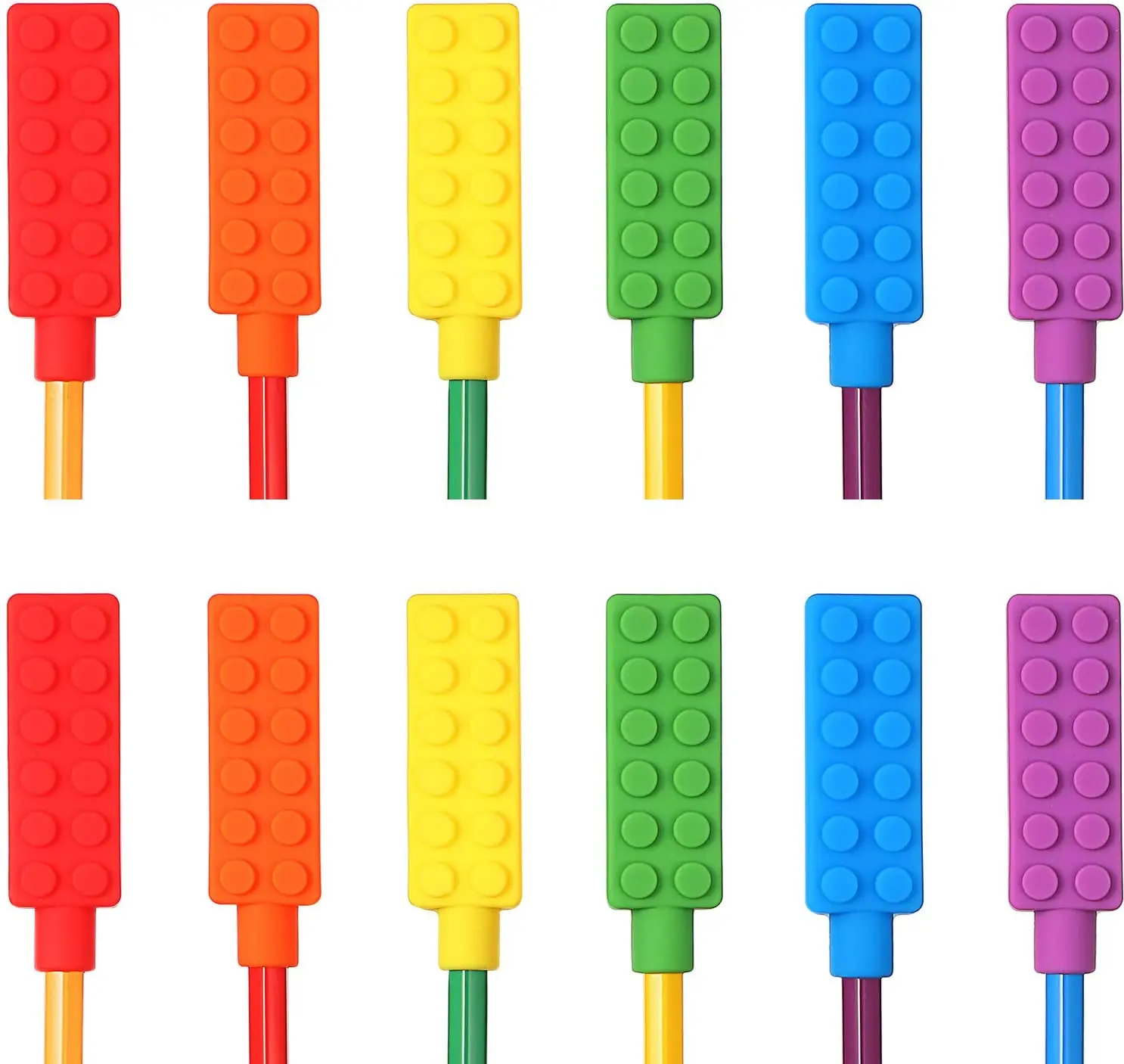 Legos Masticables Lápiz Masticar Topper Chewy Sensorial Fidget Toppers ...