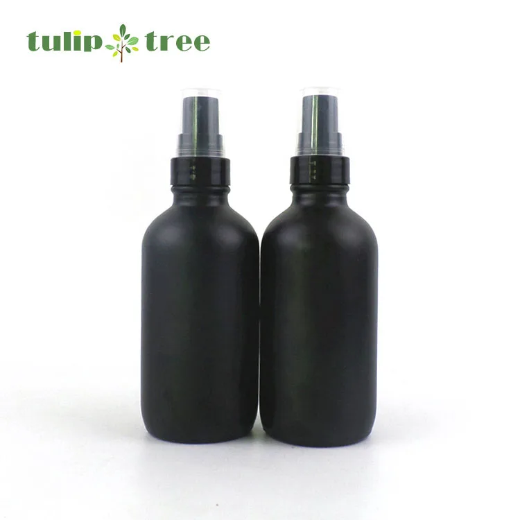 Empty 120ml 4oz Cosmetic Matte Black Spray Glass Bottle - Buy Matte Black Spray Bottle,Black ...