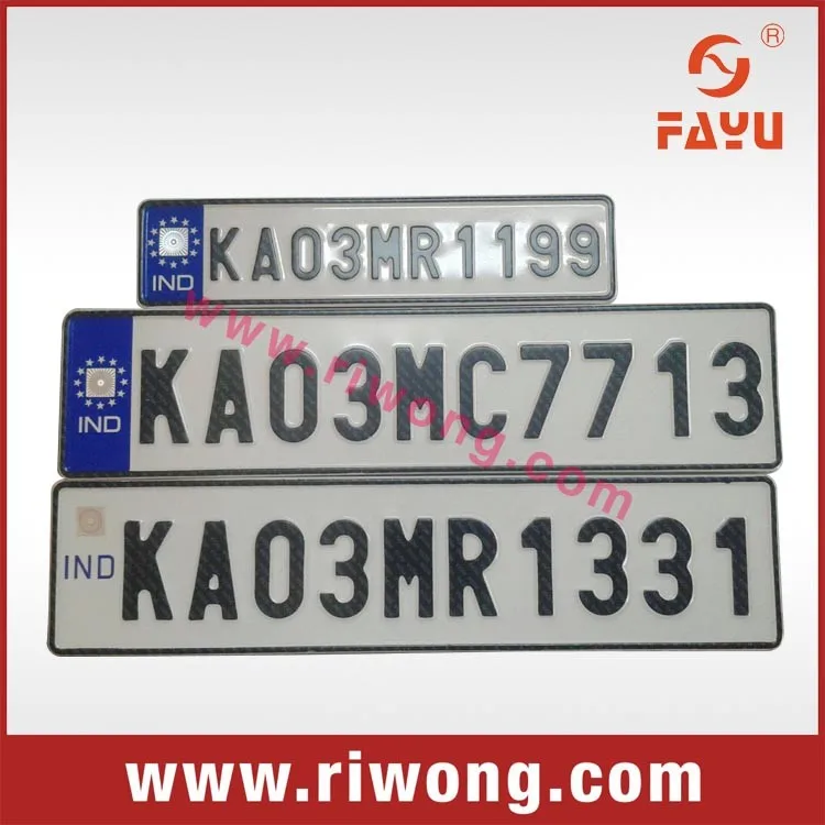 License Plates With Number Plate Embossing Press Machine - Buy License ...