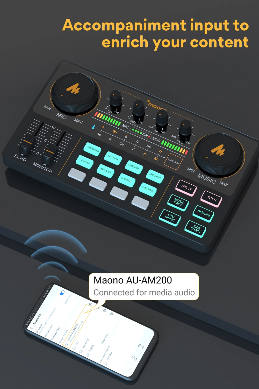 Maono Studio Microphone Pc Microfone Kit With V8 Sound Card Audio ...