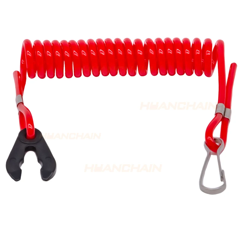 Coiled Cord For Boat Outboard Engine Motor Kill Stop Switch Safety ...
