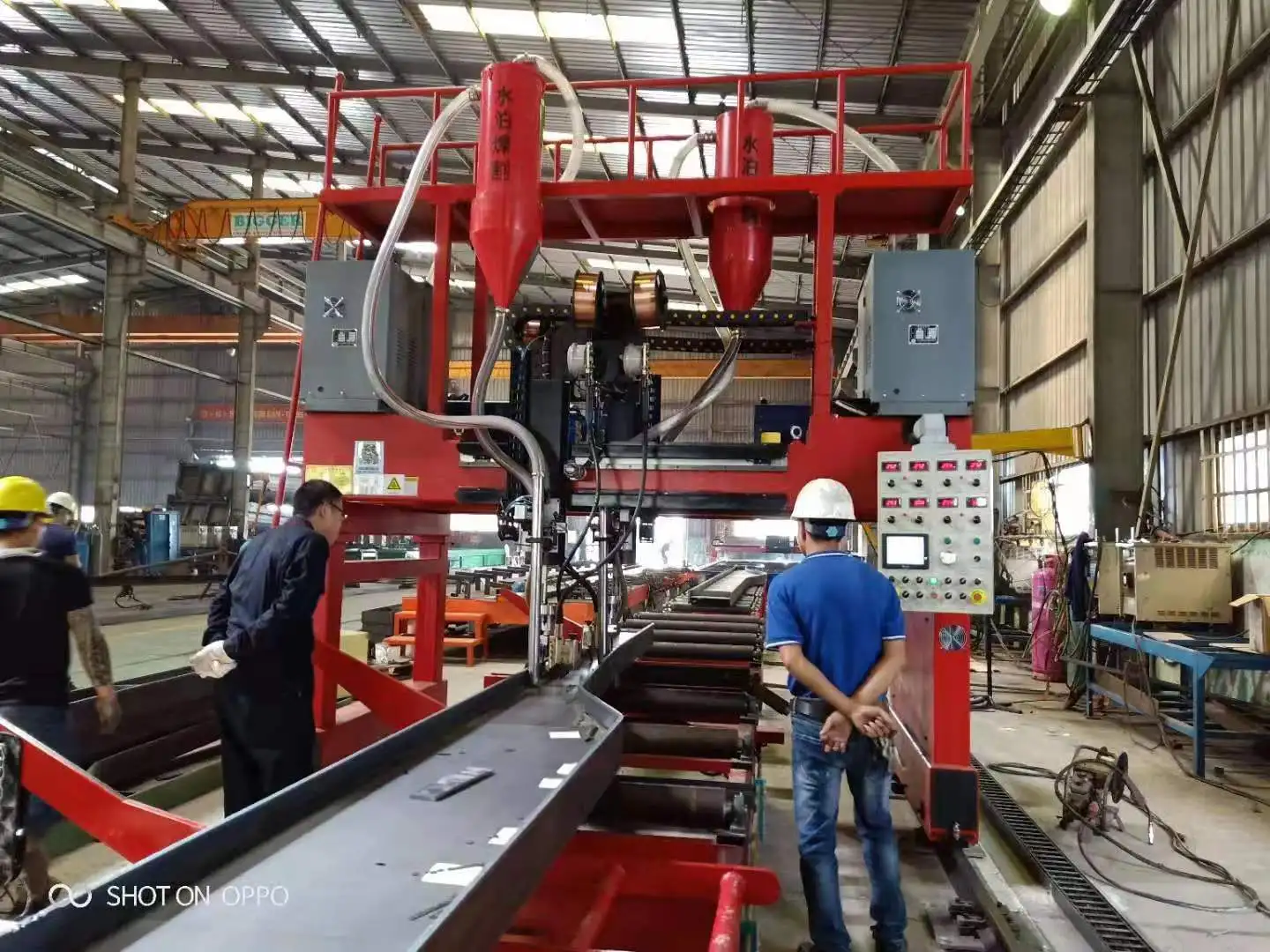 H Beam Welder/h Beam Welding Machine/trailer H Beam Automatic Welding ...