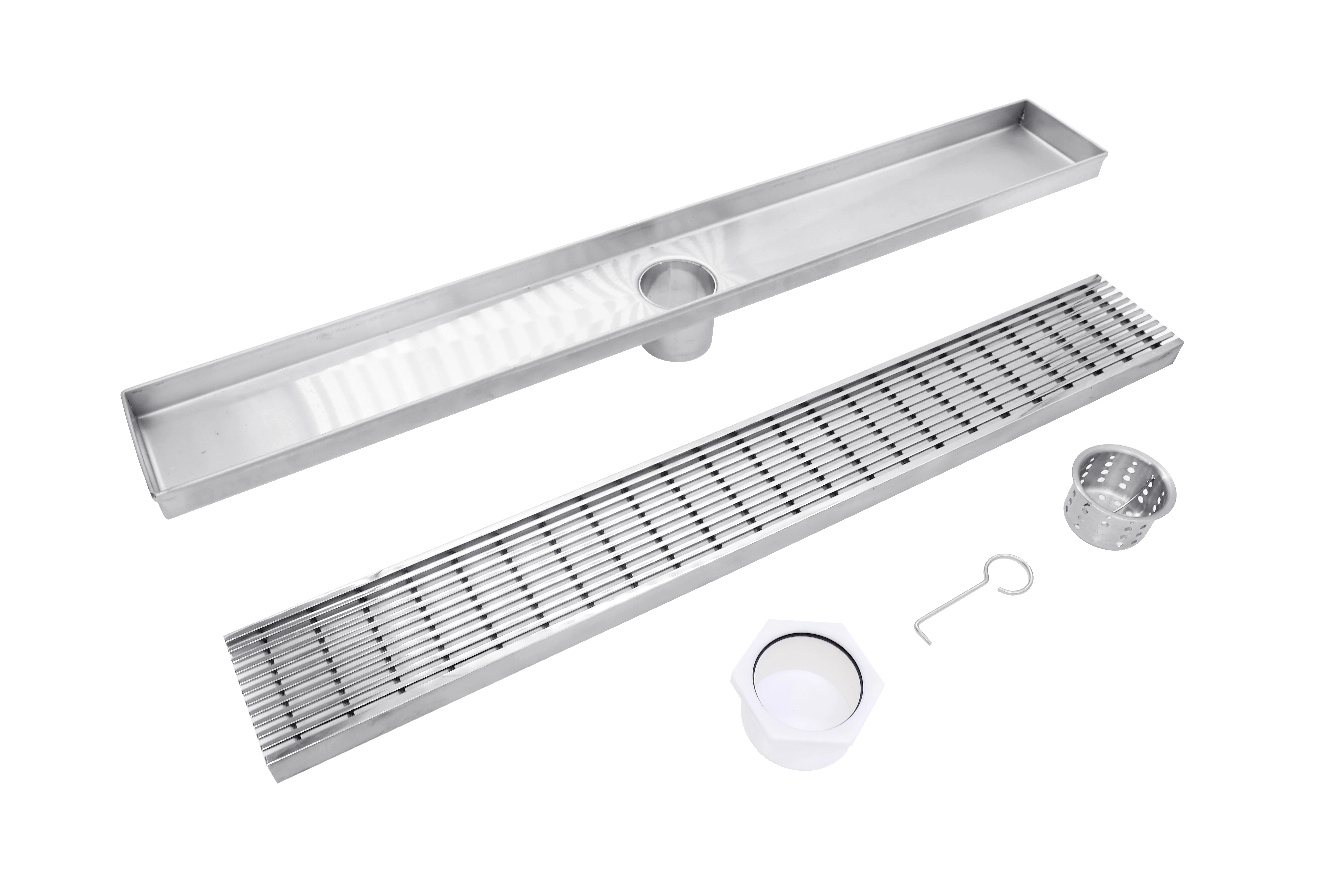 Modern Stainless Steel SUS304 Linear Floor Drain Cover Long Shower ...