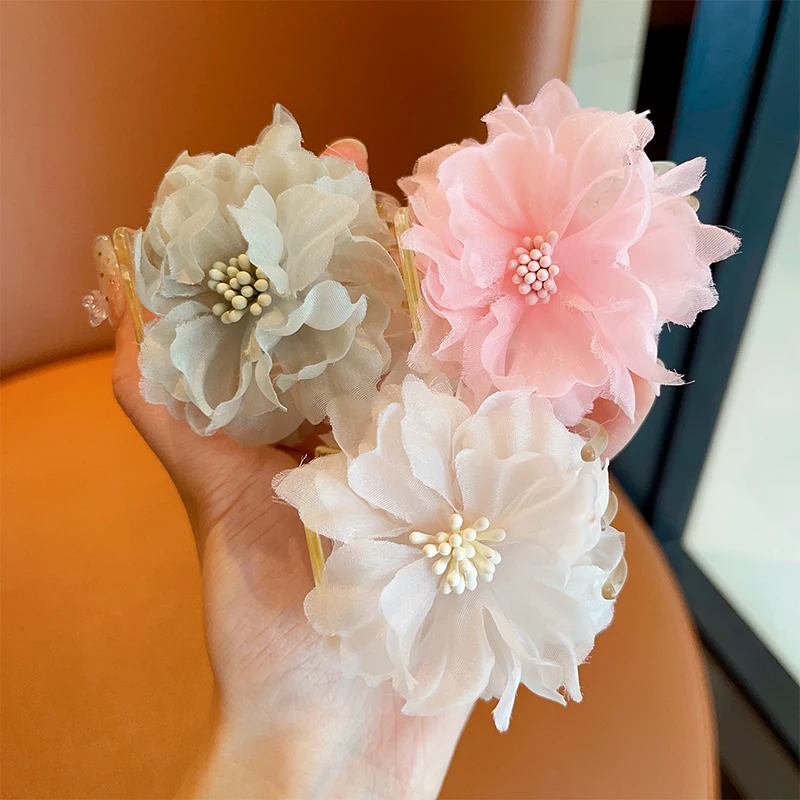 Sayoung Kids Hair Accessories Elegant Hawaiian Flower Hair Claw Clips ...
