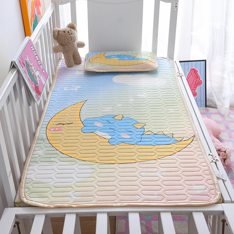 Summer Cool Baby Bed Mat Kit Latex Fiber Kid Sleeping Sheet Cartoon Bed ...
