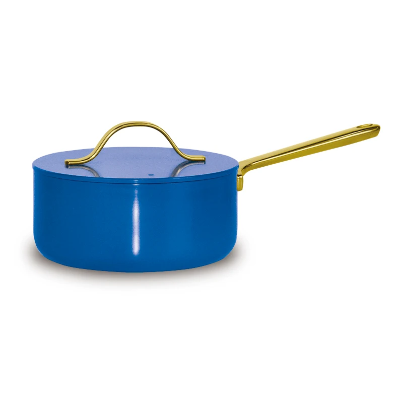 Cookware Pot Set Cream Cookware Set With Colorful Forged Aluminum Lid ...