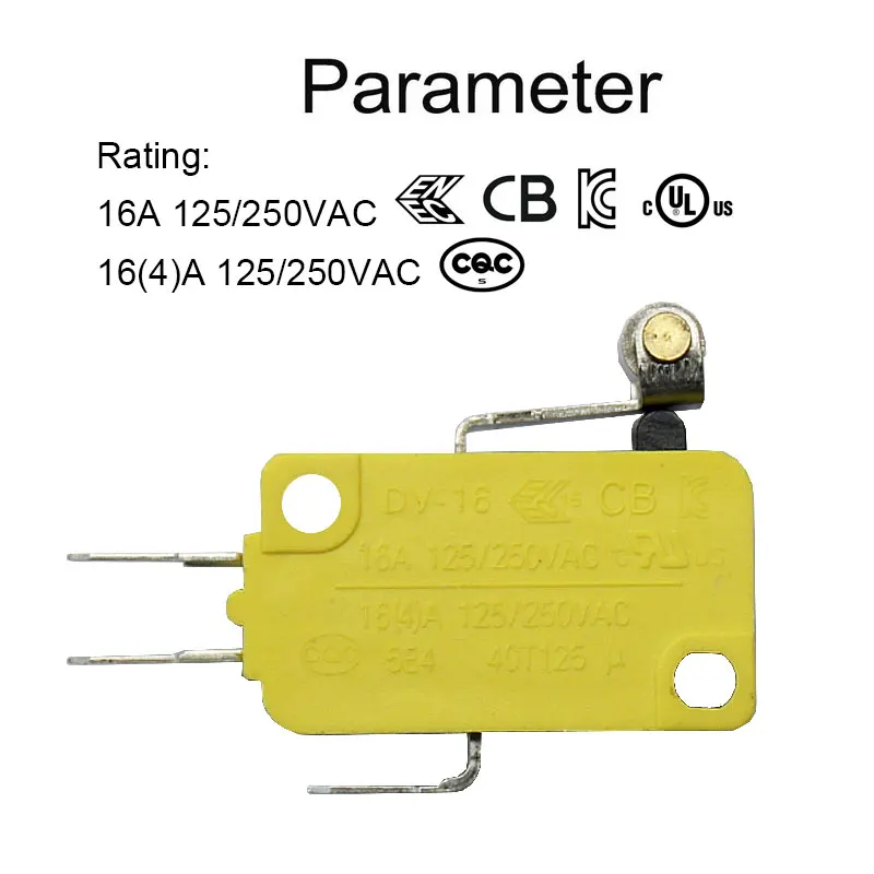 Dewo Dv Series 250v 16a Normally Open Push Button Micro Switch With ...