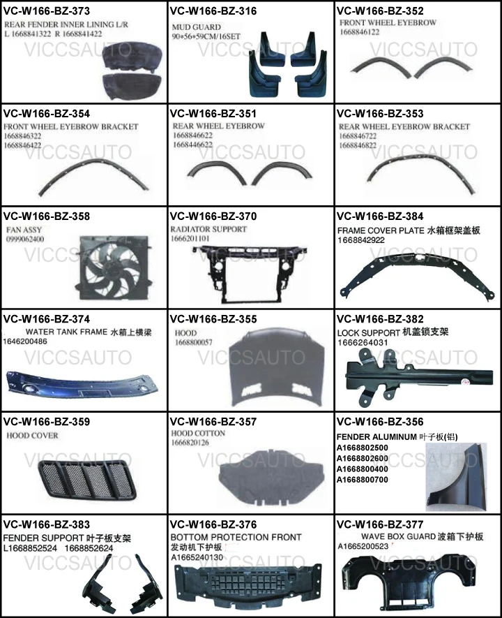 Oem L 1668852123 R 1668852223 For Benz M-class 166 2012'-2014' Auto Car ...