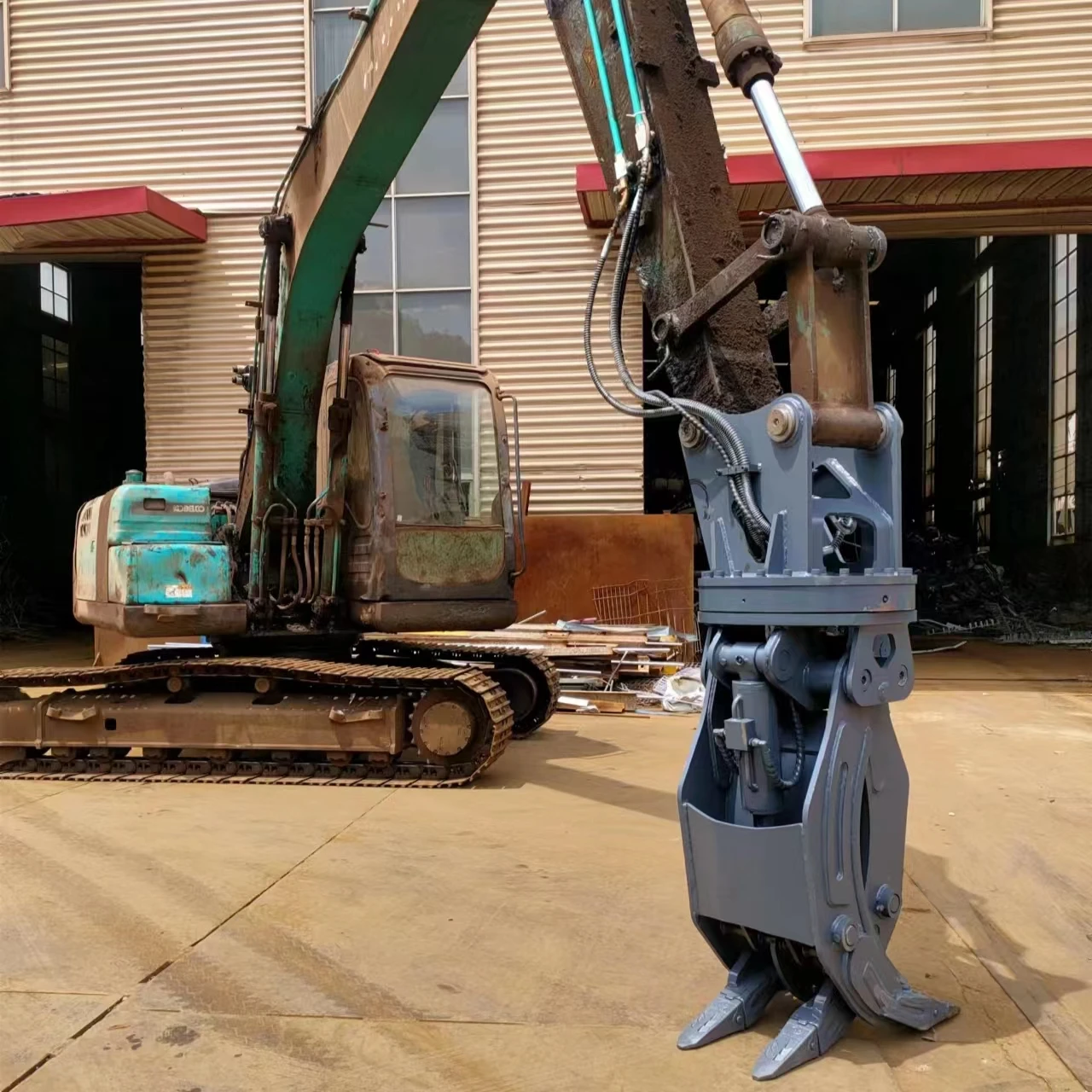 Excavator Wood Gripper/excavator Rotation Log Grapple/excavator Log ...