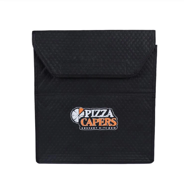 Custom Logo Insulated Pizza Food Delivery Bag Large Non Woven Thermal ...