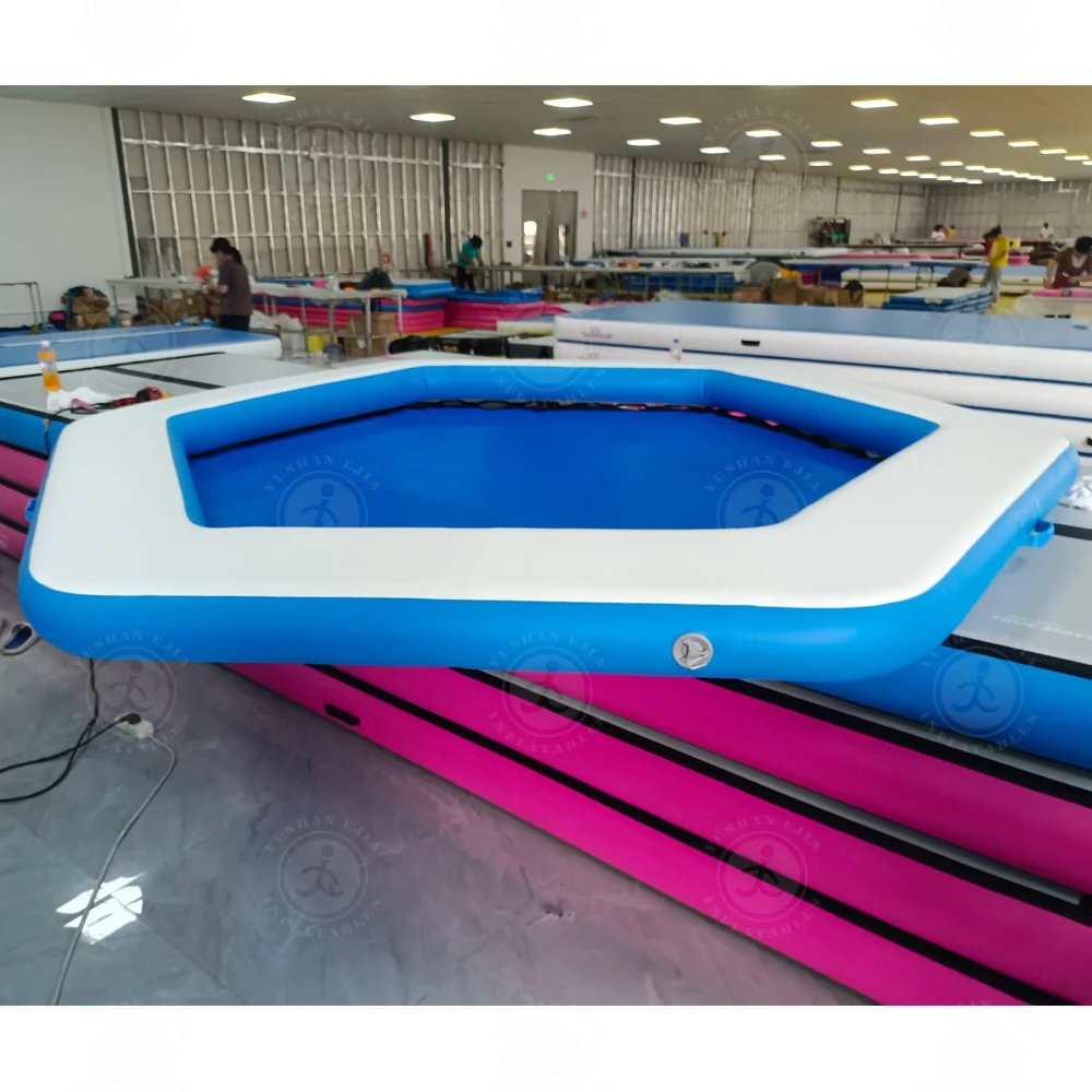 Inflatable Hex Donut Water Lounge With Pump & Backpack Stable Platform ...