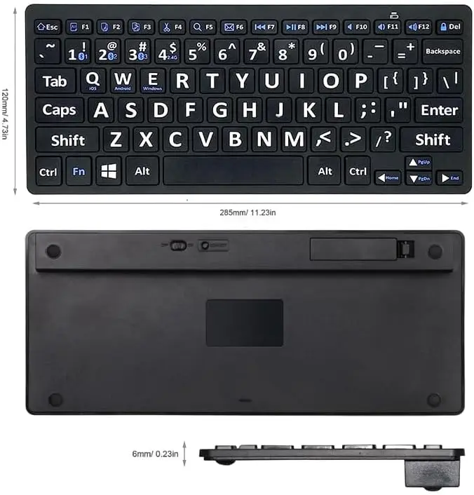 Large Print Wireless Keyboard for Seniors & Visually Impaired