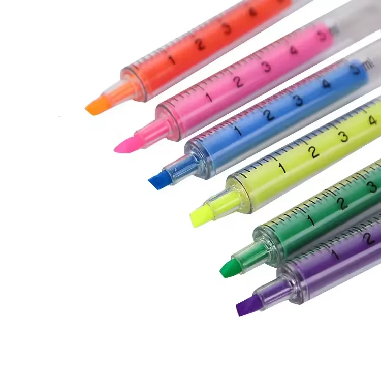 Novelty Multi Color Plastic Tube Injection Syringe Shape Highlighter ...