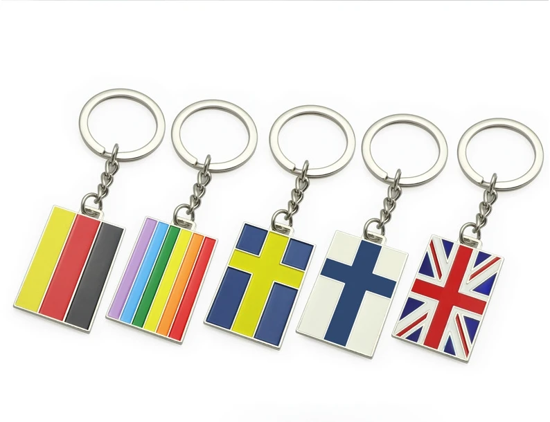 Fashion Metal Zinc Alloy Country Flag England Sweden Finland Norway ...