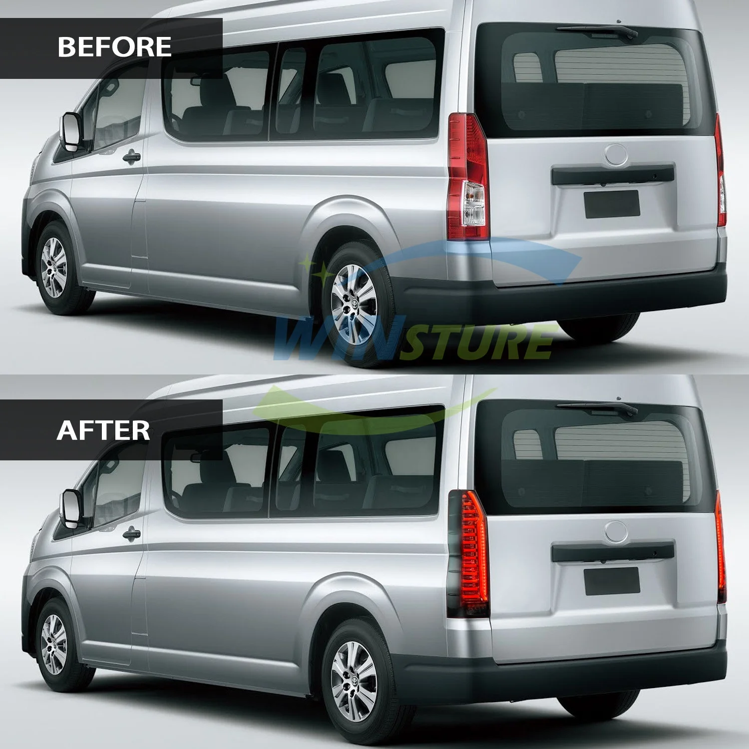 Hiace Auto Parts Assembly Led Taillight Rear Lamp 2019-2020 Car Parts ...