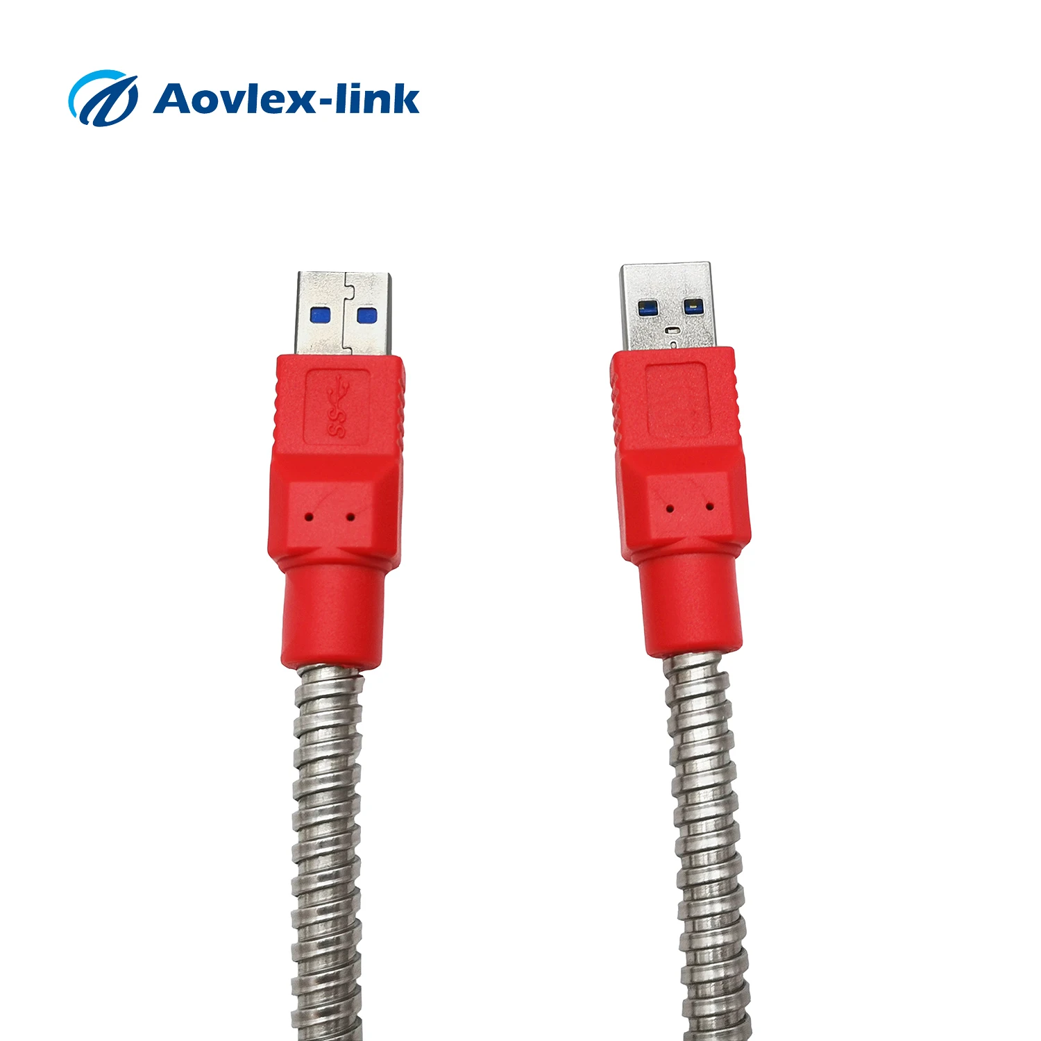 Usb 3.0 Male To Male Stainless Steel Super-flex Cord Metal Clad Armored ...