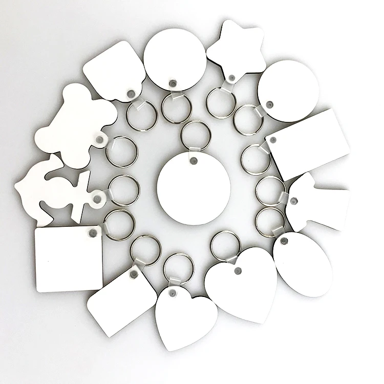 Diy Mdf Blank Keychain With Key Ring For Christmas Graduation Day Back ...