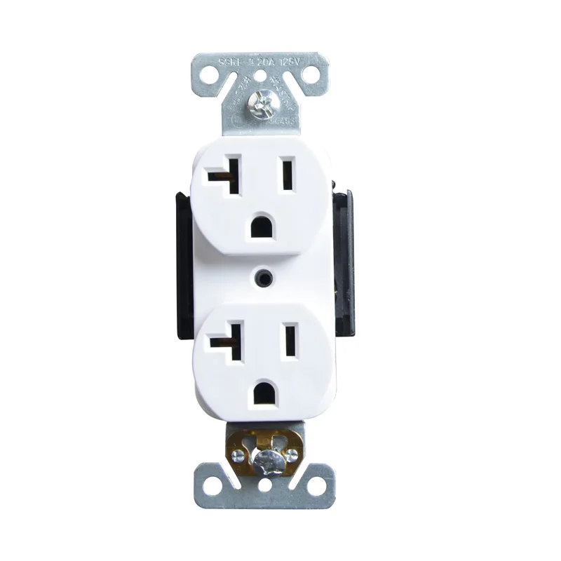 Shanghai Linsky 15A 125V Duplex Receptacle Wall Socket With Back & Side ...