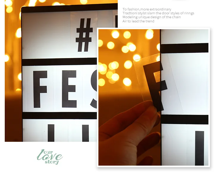 NEON Cinematic Cinema Light up Letter Box Sign Lightbox RGB 7 COLORS ...