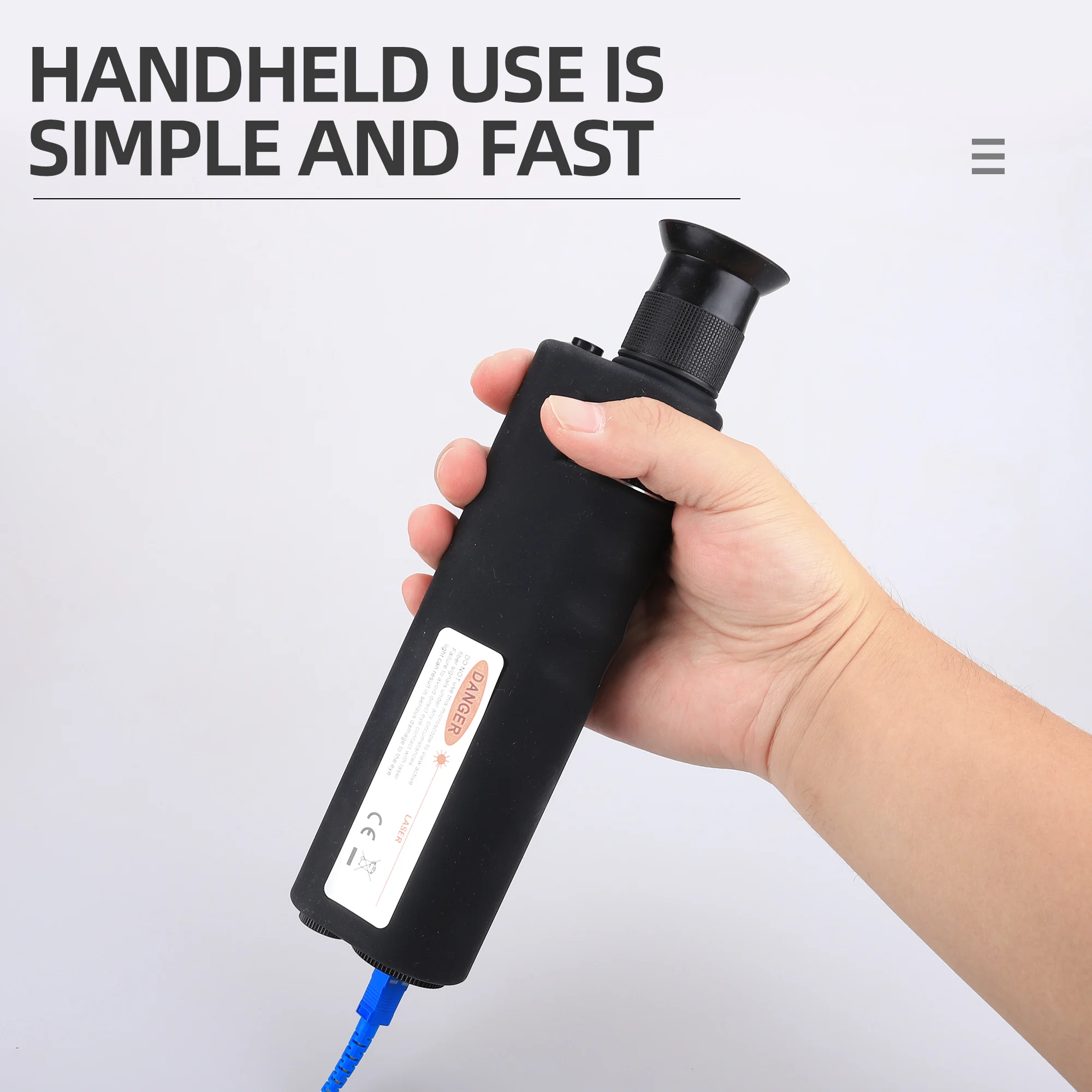 100X Fiber Inspection Magnifier with LED Illumination