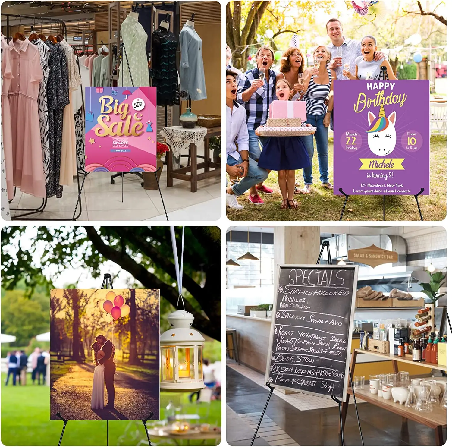 Instant Easel - Foldable Portable Display Stand for Banners