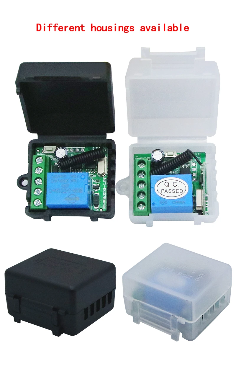 433mhz 220v 10a Wireless Remote Control Switch 12v 1ch Relay Receiver ...