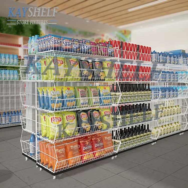 5 Tiers Supermarket Retail Store Promotional Stacking Wire Display ...