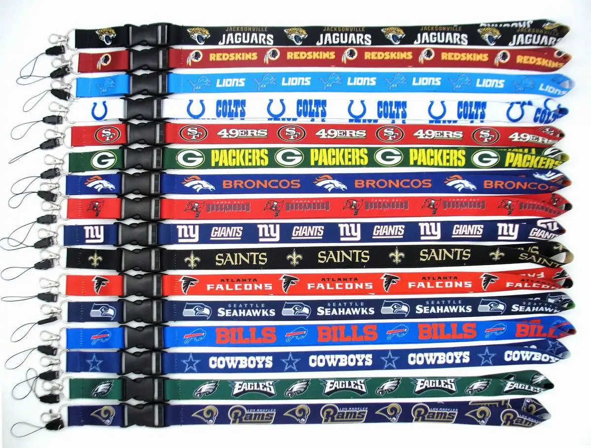 Premium USA NFL Logo Neck Lanyard - 32 Teams Key Chain