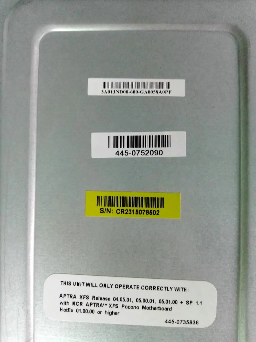 NCR ATM Spare Parts - NCR 6651 PC Core, 445-0752090