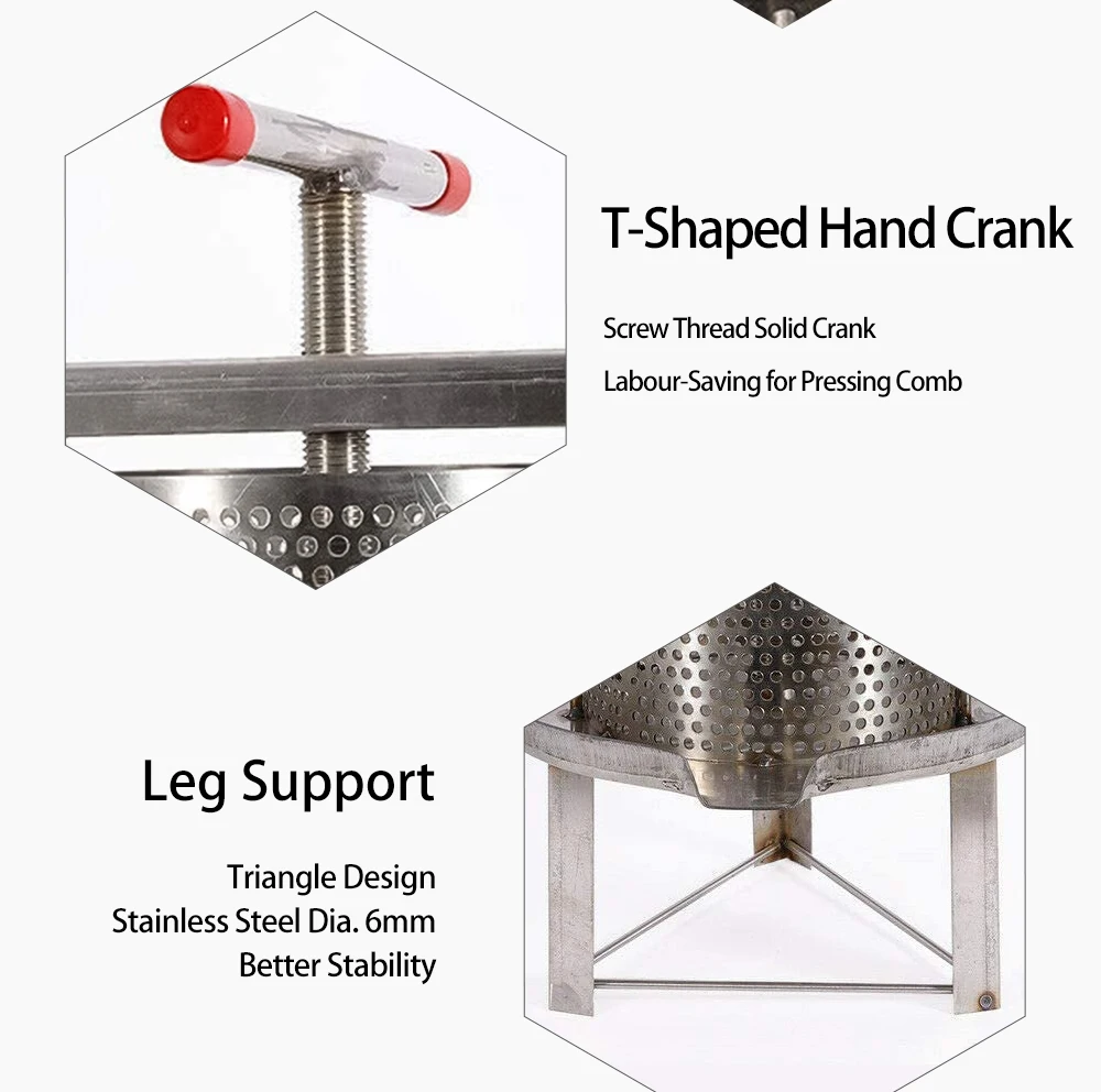 Stainless Steel Honey Press - Efficient Beekeeping Equipment