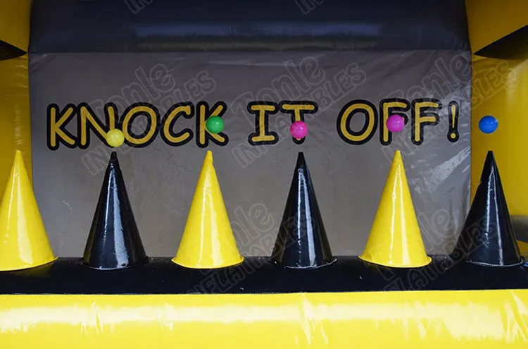 Yellow Knock It Off/ Knock Me Out Down Inflatable Archery Hoverball Tag ...