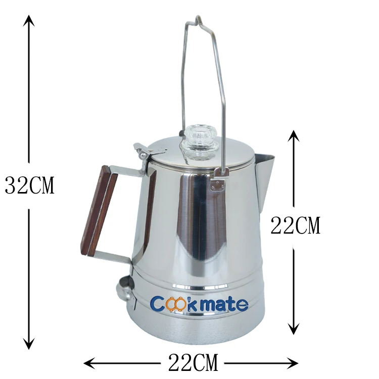 Camping Percolator Coffee Maker - High Capacity & Sustainable