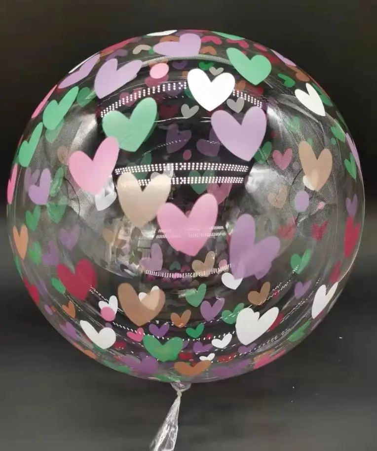 24 Inch Stuffing Bobo Balloon Print Bee Crystal Clear Bubble Balloons ...