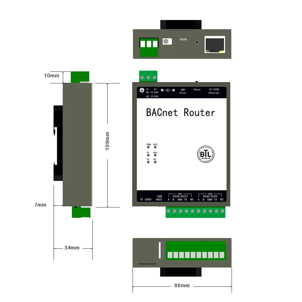 Bacnet Router with 4 Buses - Reliable Inter-Bus Communication
