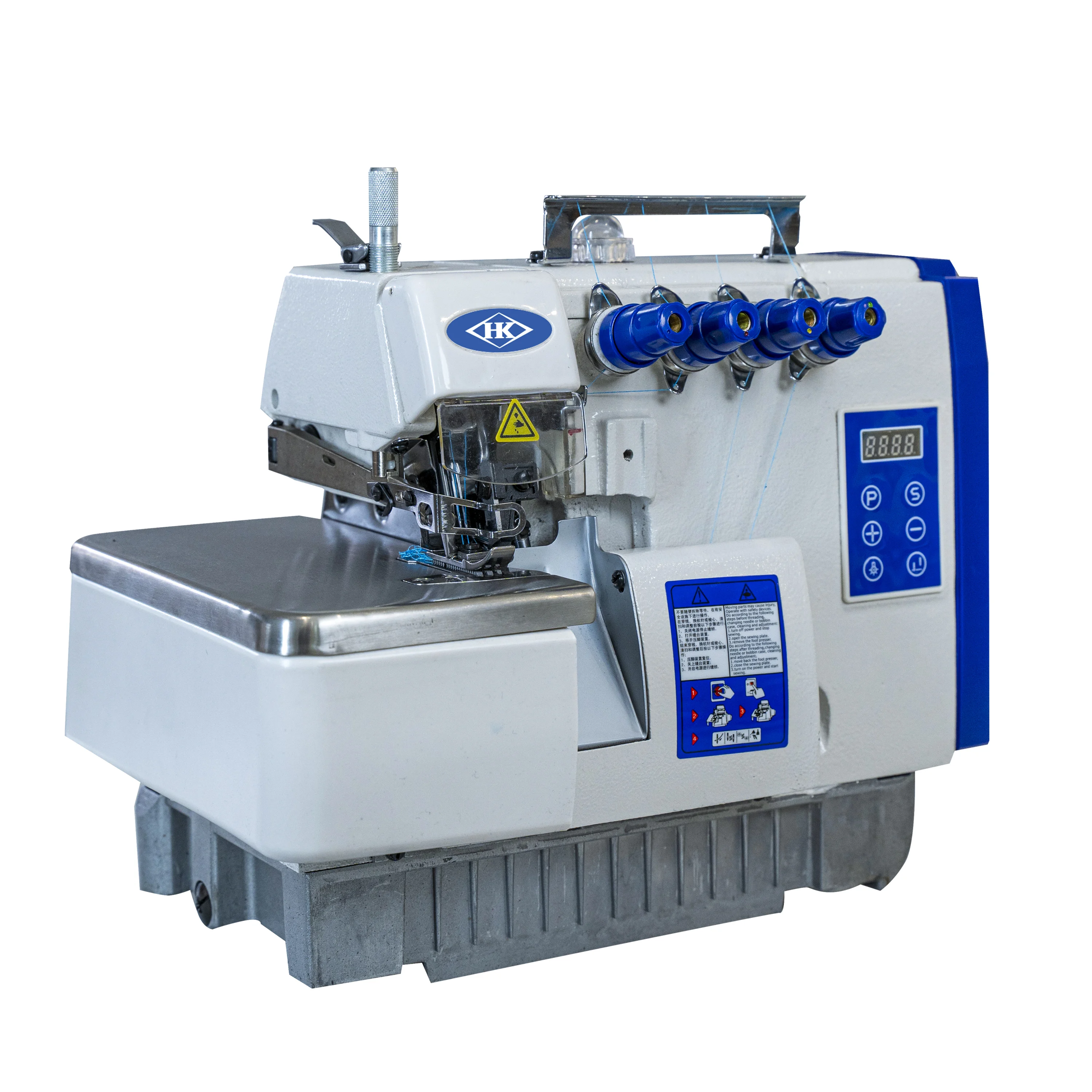 Hk-747d Double Needle Industrial Overlock Sewing Machine With Automatic Lubrication - Oem