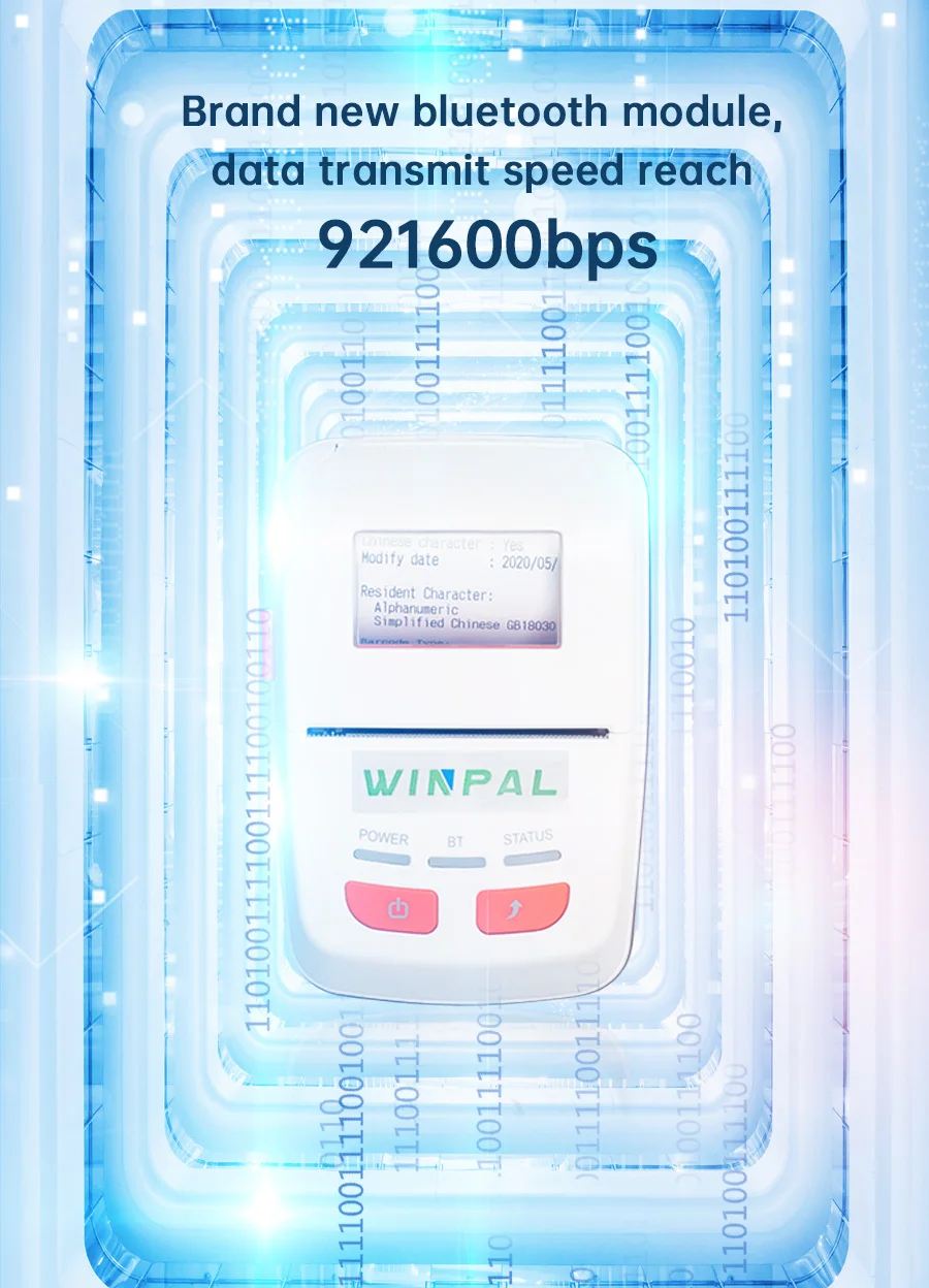 Winpal Wp-q2c Wp-q3c Usb+bt Portable Thermal Receipt Printer Support ...