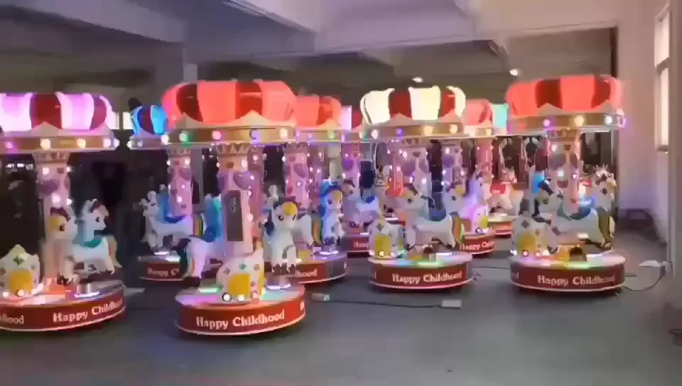 Indoor Amusement Kiddie Rides Carousel Arcade Vending Game Machine For ...