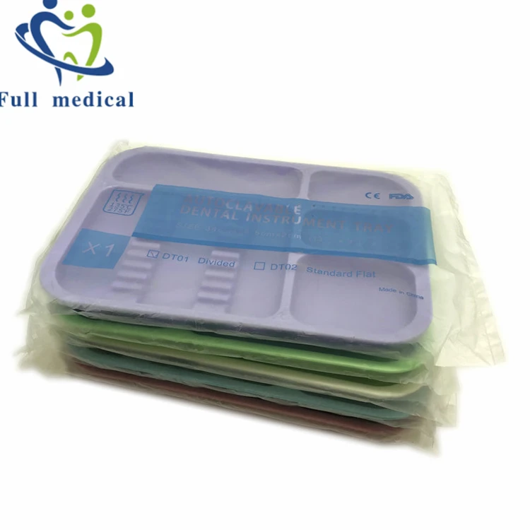Full Medical Plastic Dental Instruments Tray Split Segregated Places ...
